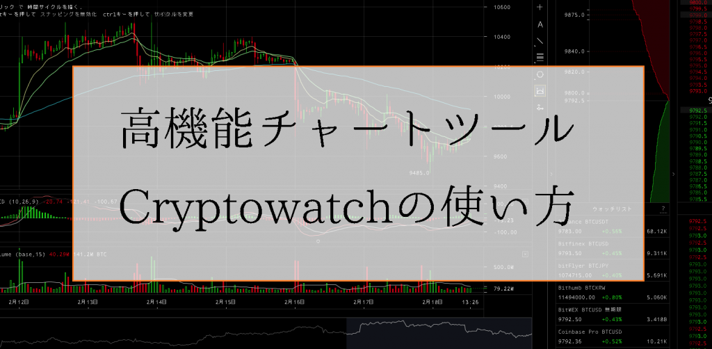 CryptoWatch(クリプトウォッチ)の使い方｜APIも使える便利な高機能チャートツール | ビットコイン狂騒曲